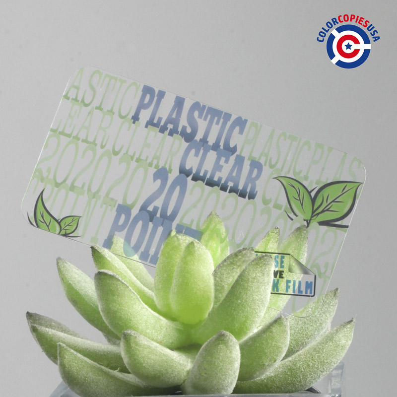Order Clear Plastic Business Cards - 20 Pt thick