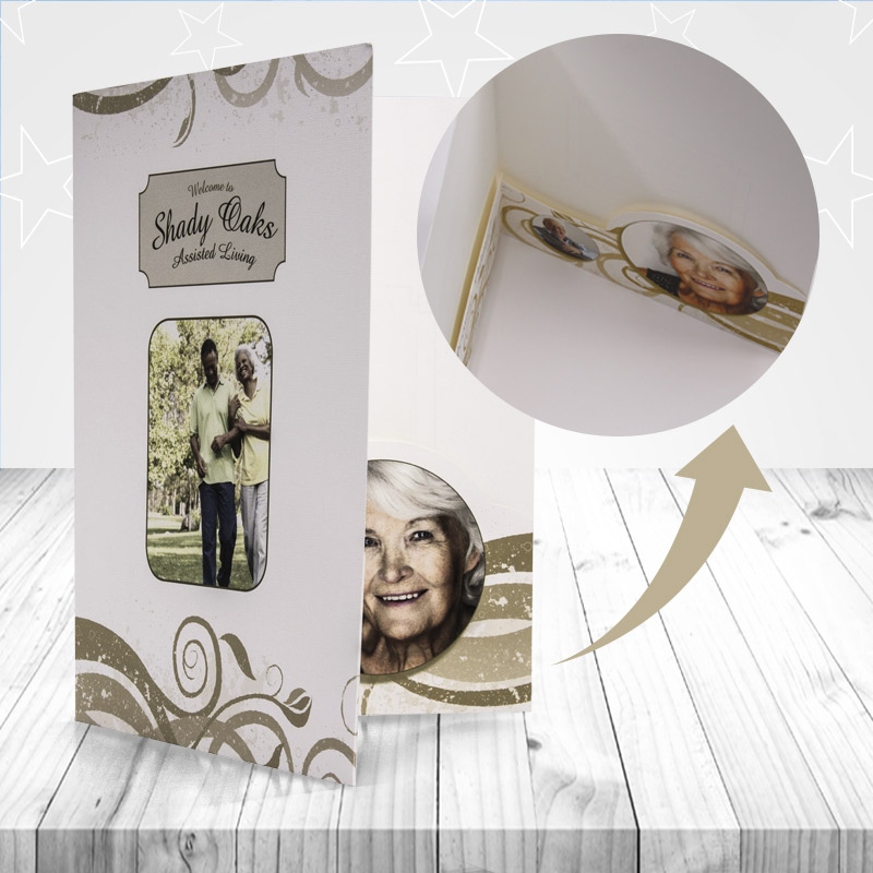 Shaped Pockets for Presentation Folders through Die Cut